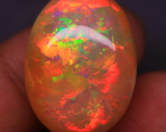 Natural Fire Opal 43.30 Ct Oval Fire Opal Excellent Make Opal Ring ...