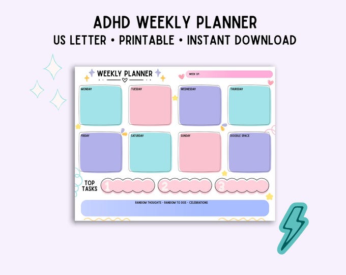 1-2-3 Funnel Down Planning System, Adult ADHD Planner, Executive ...