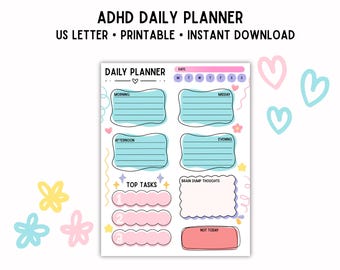 ADHD Daily Planner Printable | Executive Function Support ...