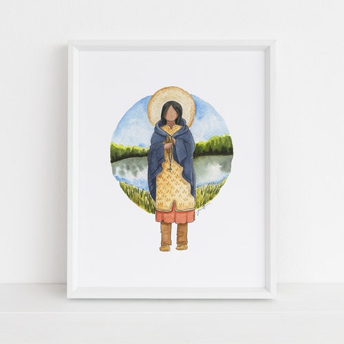 Saint Kateri Tekakwitha Printable Catholic Wall Art Decor St - Etsy