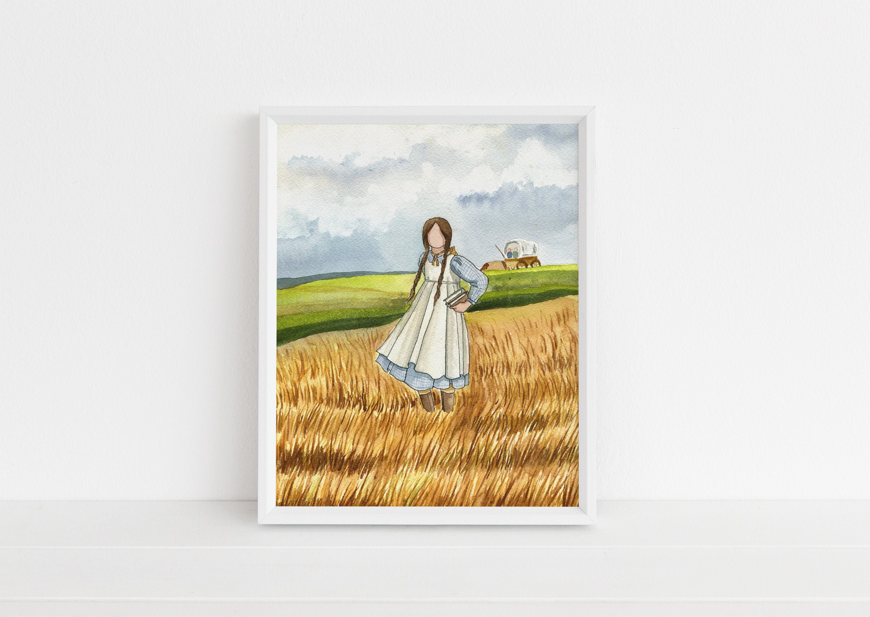 Prairie Girl Watercolor Print Artwork 8x10 11x14 5x7 - Etsy UK