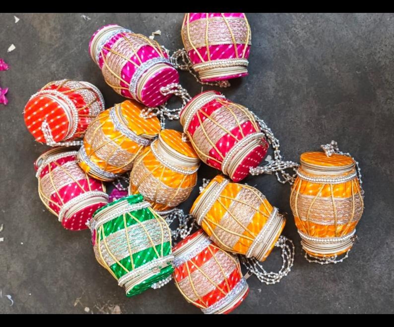 Dholki Style Gift Bags,traditional Dholki Bag for Dry Fruits or Money ...