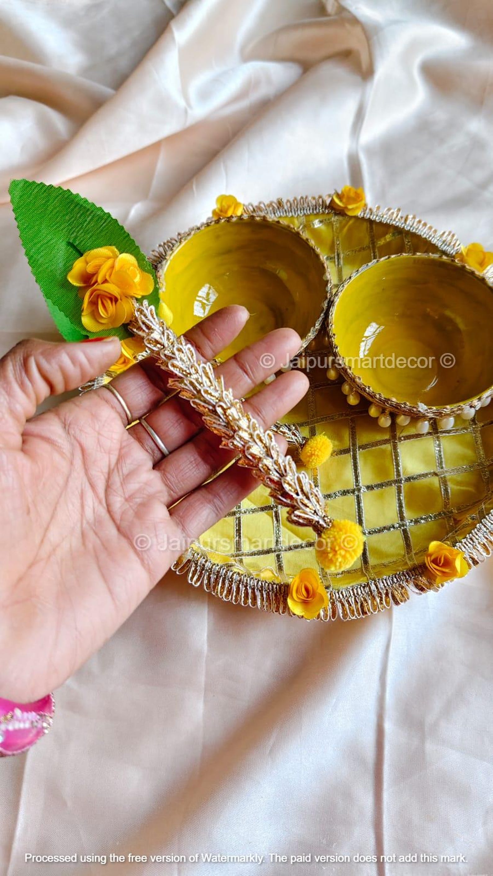 Haldi Tray Decor for Wedding, Mehndi |indian Pakistani Maiyan ...