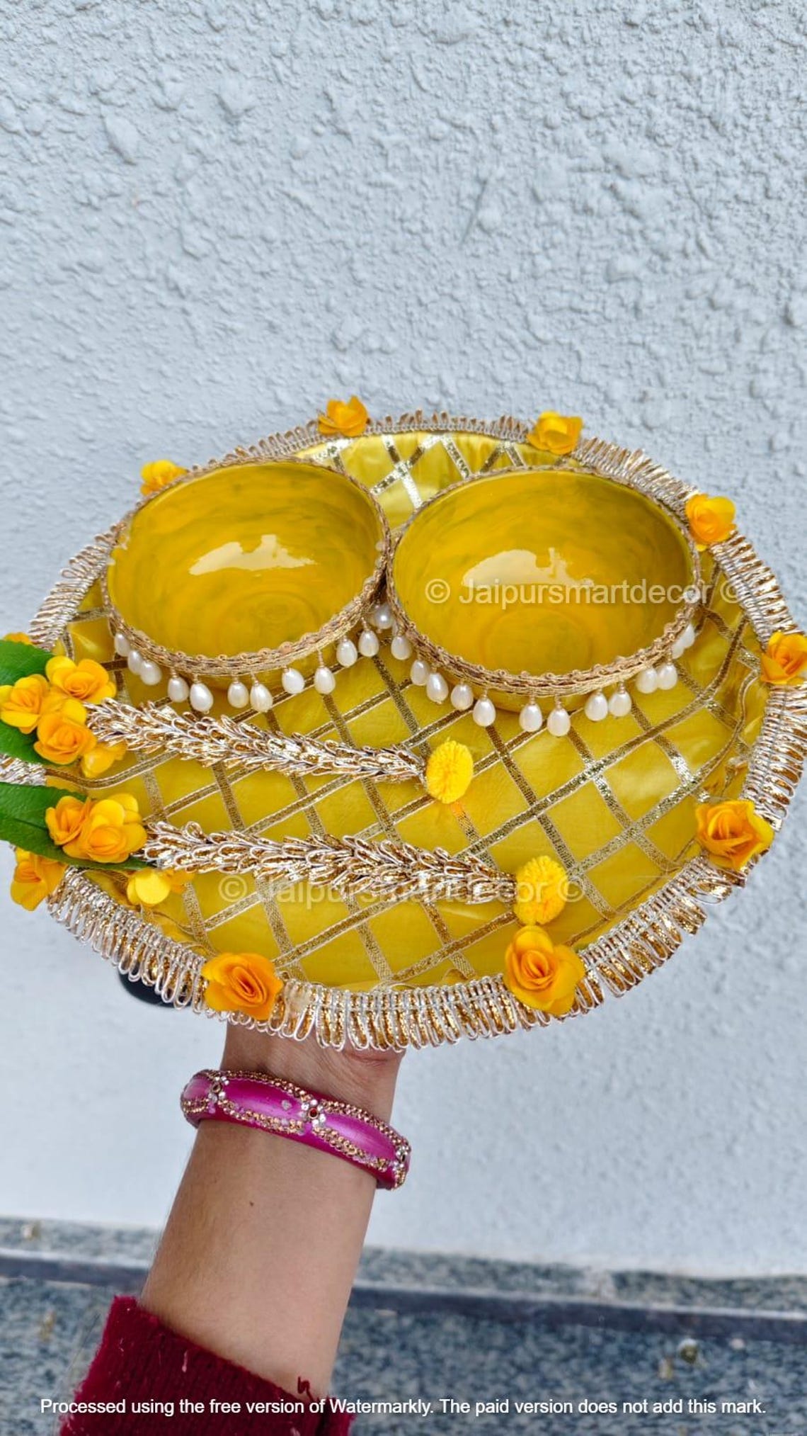 Haldi Tray Decor for Wedding, Mehndi |indian Pakistani Maiyan ...