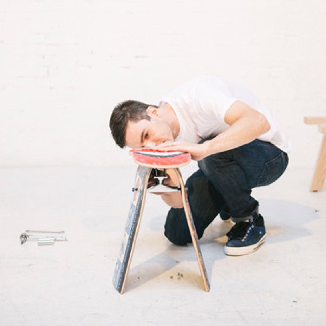 Basic Deckstool Recycled Skateboard Stool. Furniture Made - Etsy