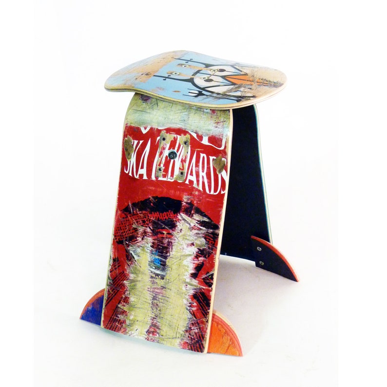 Basic Deckstool Recycled Skateboard Stool. Furniture Made - Etsy