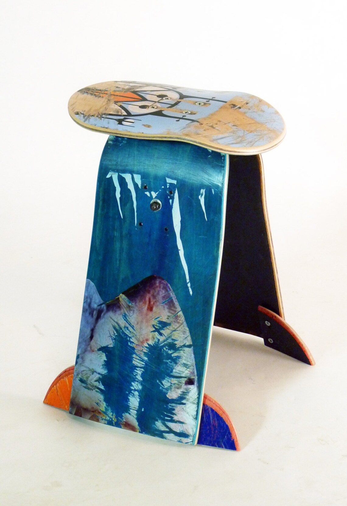 Basic Deckstool Recycled Skateboard Stool. Furniture Made - Etsy