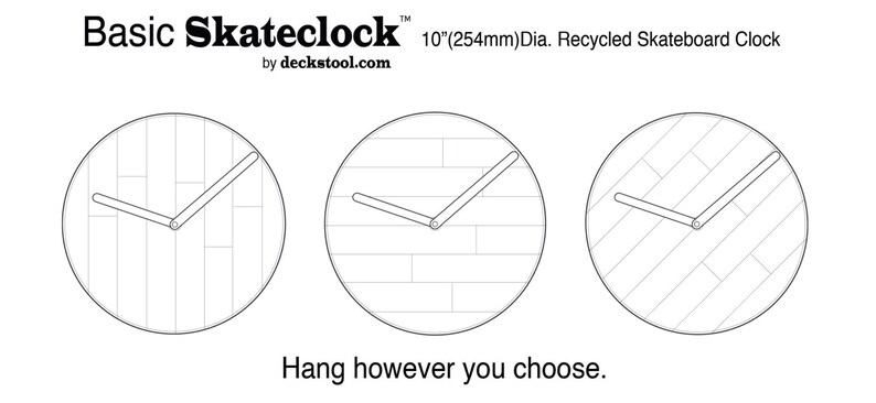 Basic Skateboard Clock 10 Dia. Round Wall Clock by - Etsy
