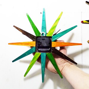 Skateburst Skateboard Clock- 12" (305mm) Dia. Wall Clock by Deckstool ...