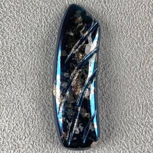 Covellite Cabochon, Midnight Blue Covellite Cab, Sculpted Covellite Cab ...