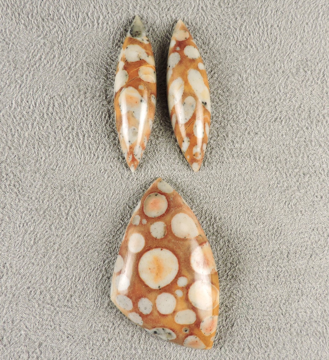 Fawn Stone Cabochons, Fawn Stone Earring and Pendant Cab Set, C6390 ...