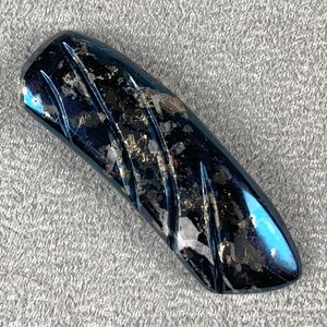 Covellite Cabochon, Midnight Blue Covellite Cab, Sculpted Covellite Cab ...