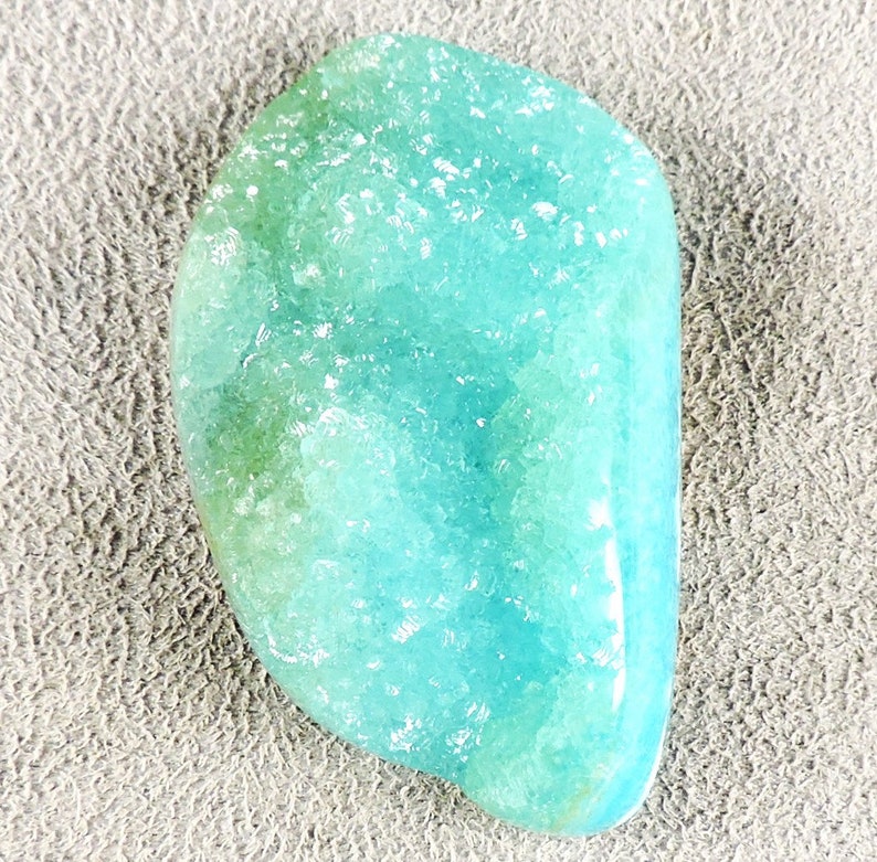 Angel Blue Druzy Hemimorphite Cabochon | China Gemstone | Hand Cut From ...