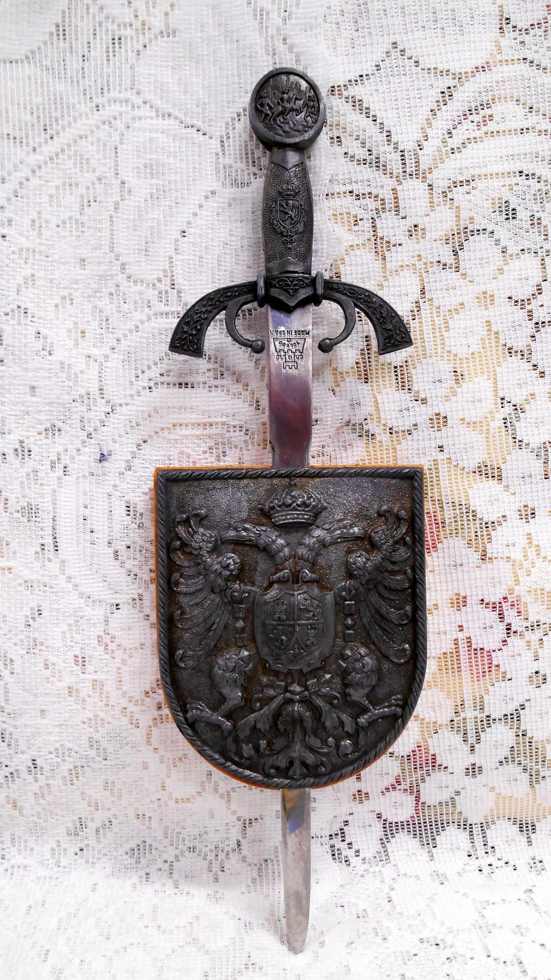 Vintage 1950's Spanish Revival Style, Toledo Sword and Shield Letter ...