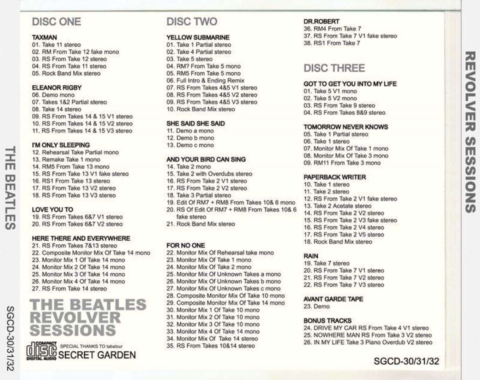 The Beatles Revolver Sessions 3 CD Outtakes and Alternates - Etsy