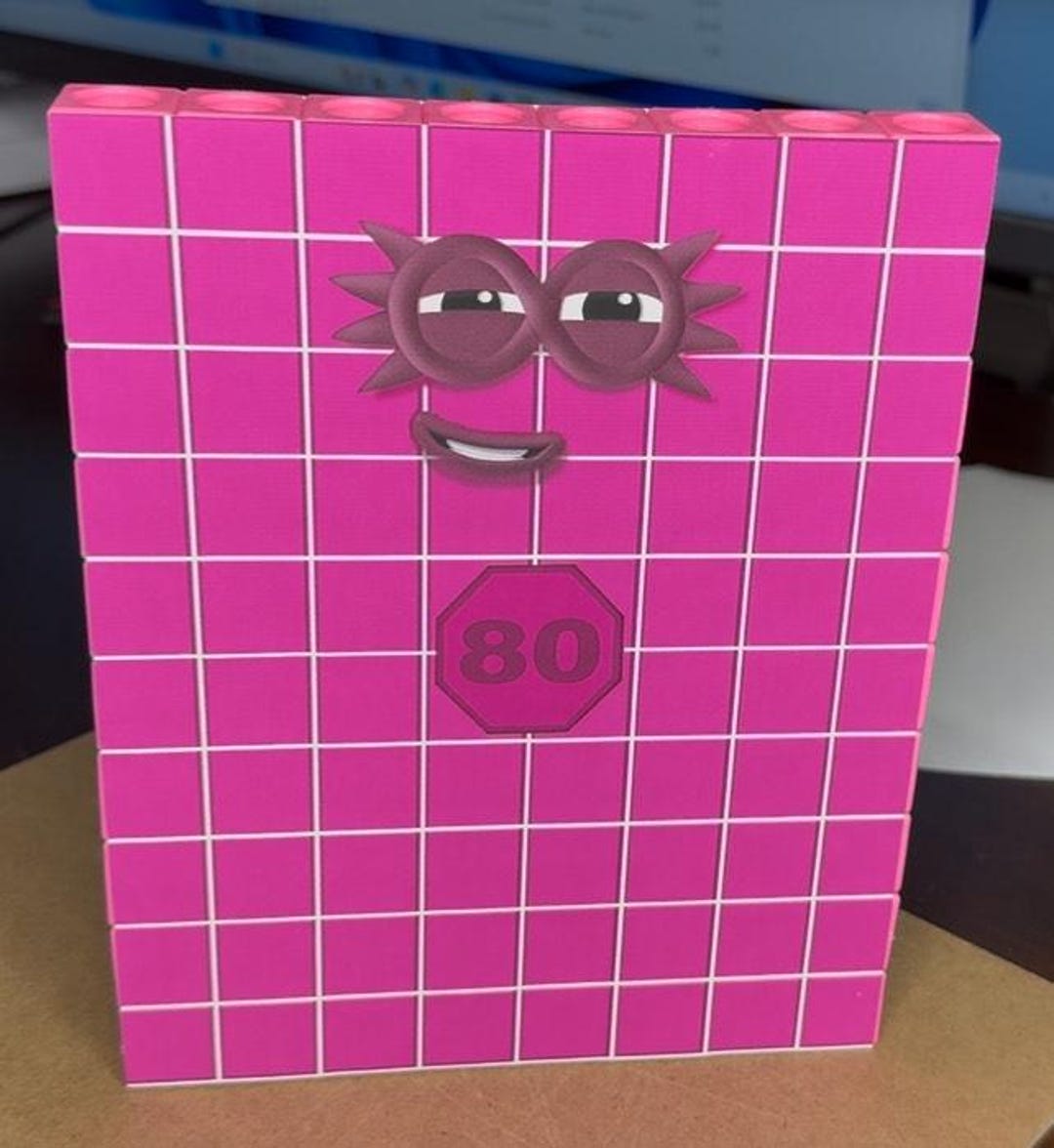 Numberblock 80, Real Math Link Cubes - Etsy