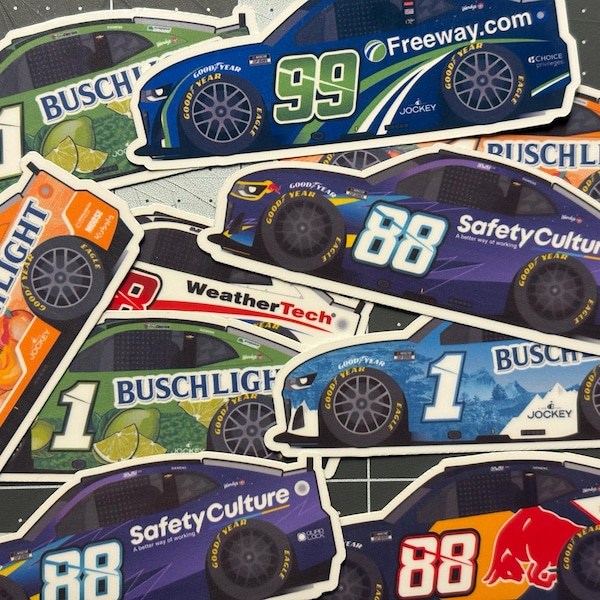 Nascar Stickers - Etsy