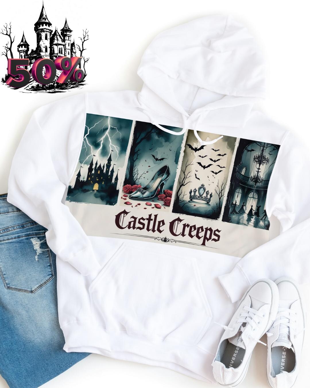 Castle Creeps Png, Princess Halloween Png, Haunted Fairytale Shirt ...