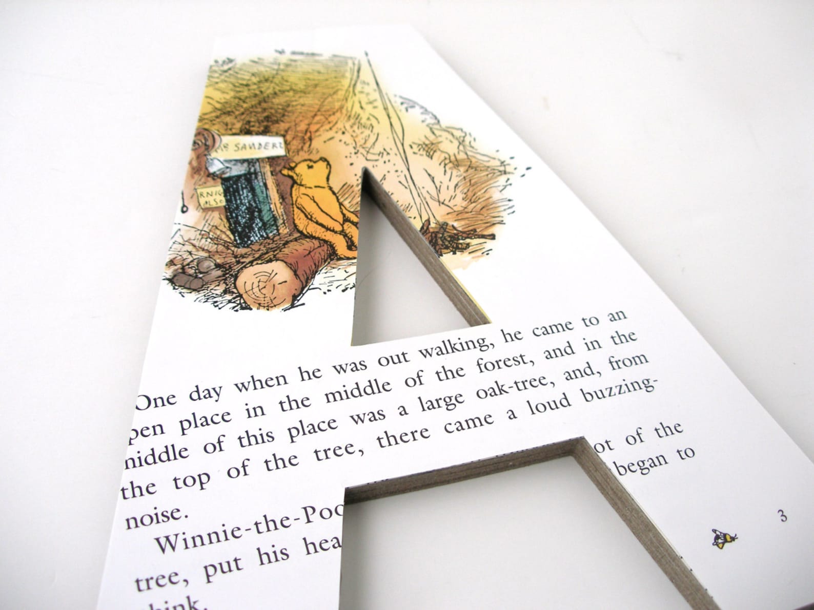 Winnie the Pooh Custom Letters, Children's Used Book Pages, Nursery ...