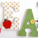 Set of 4 Decorated 9" Wooden Letters, Personalized Nursery Name Décor ...