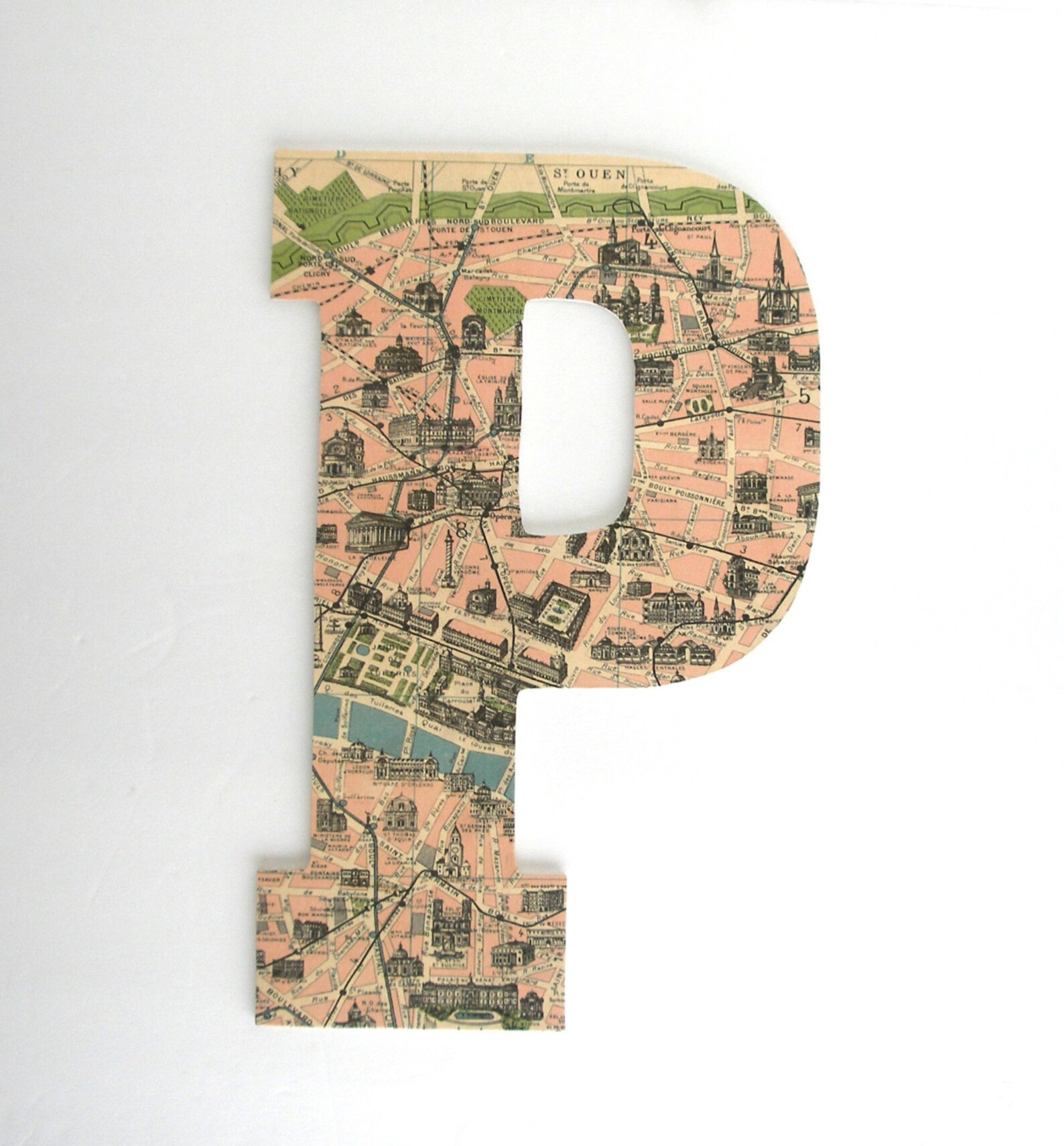Paris Map Custom Wooden Letters Nursery Name Décor Travel - Etsy