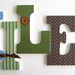 Set of 5 Decorated 9" Wooden Letters, Nursery Name Décor, Alphabet ...