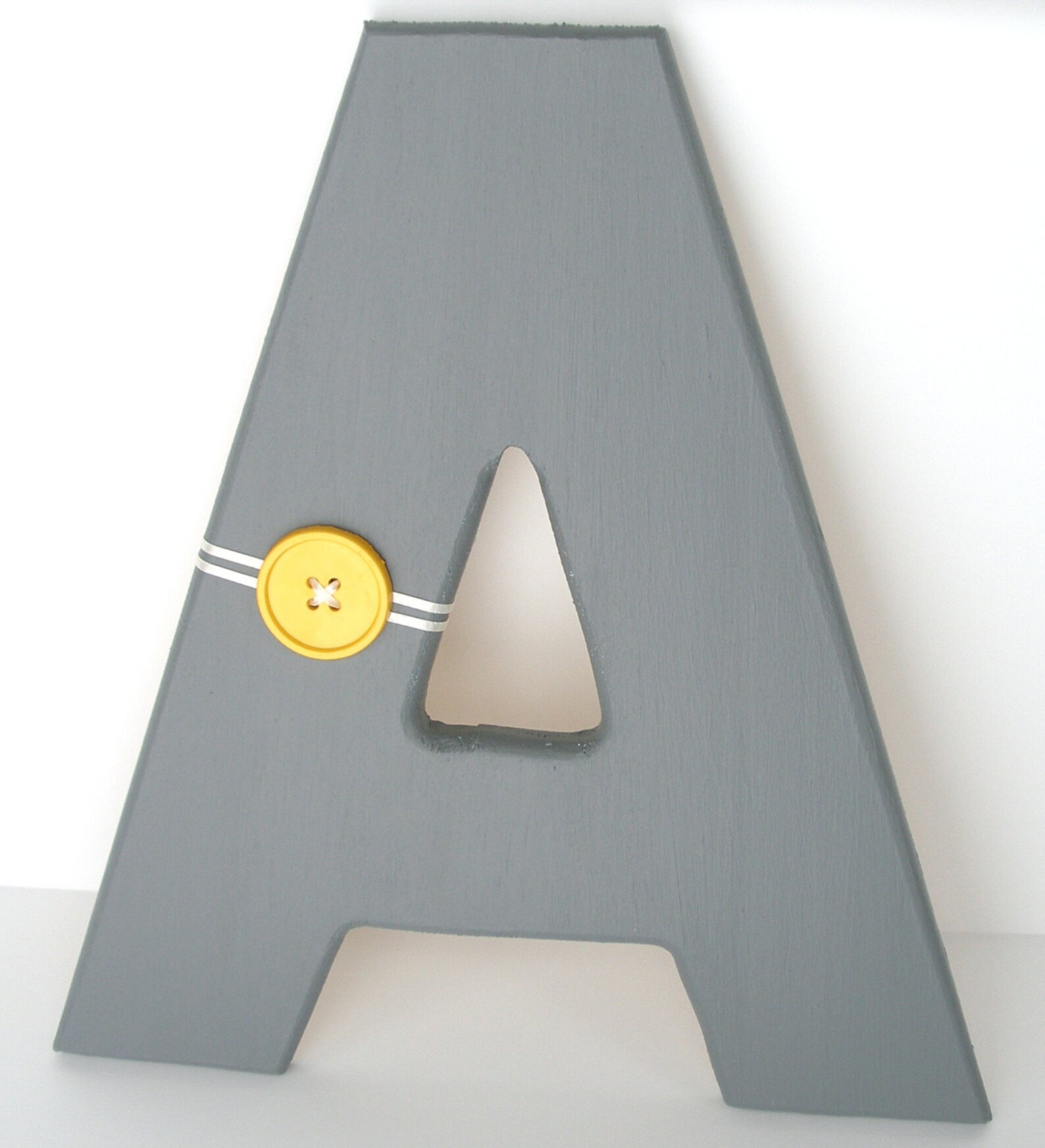 Gray Custom Wooden Letters with your Accent Color Personalized | Etsy