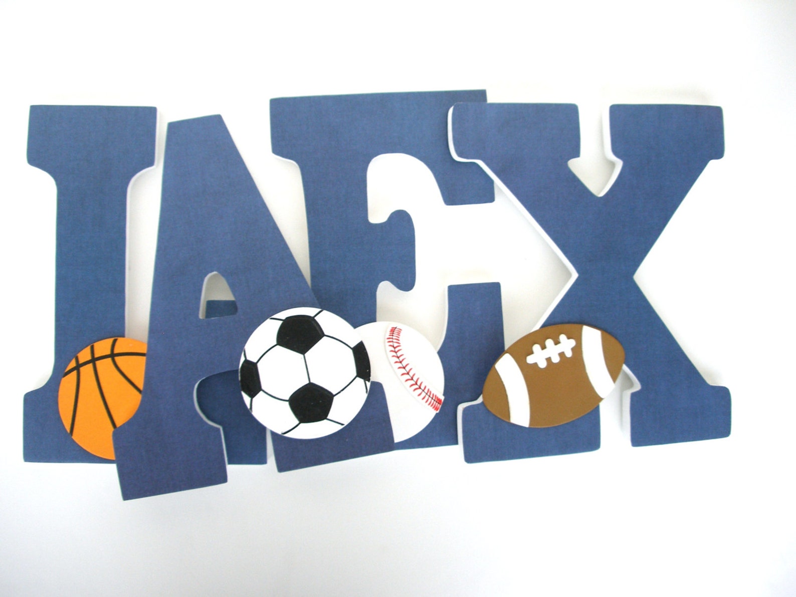 Custom Decorated Wooden Letters Navy Blue Letters Nursery - Etsy