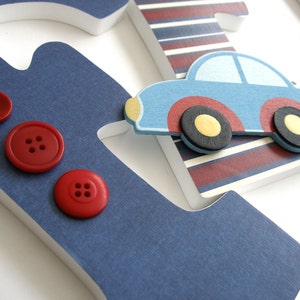 Wooden Letters for Nursery, Cars, Planes, and Trains Theme, Boys ...