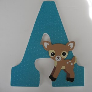 Squirrel Custom Decorated Wooden Letters, Nursery Name Décor, Unisex ...