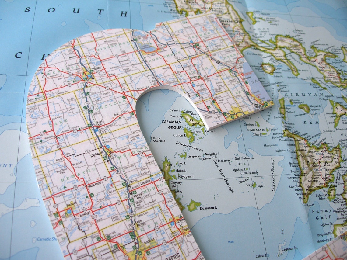 Map Custom Wooden Letters Nursery Name Décor Travel Nursery | Etsy