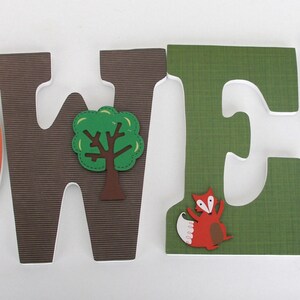 Woodland Creature Custom Decorated Wooden Letters, Nursery Name Décor ...