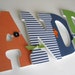 Wooden Wall Letter Set Navy Blue Green and Orange Hanging - Etsy