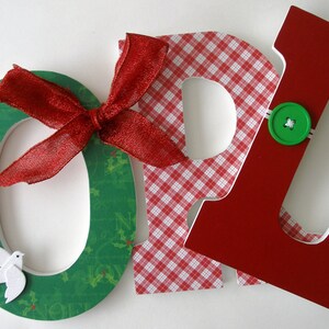 Set of 3 Decorated 9" Wooden Letters, Nursery Name Décor, Alphabet ...