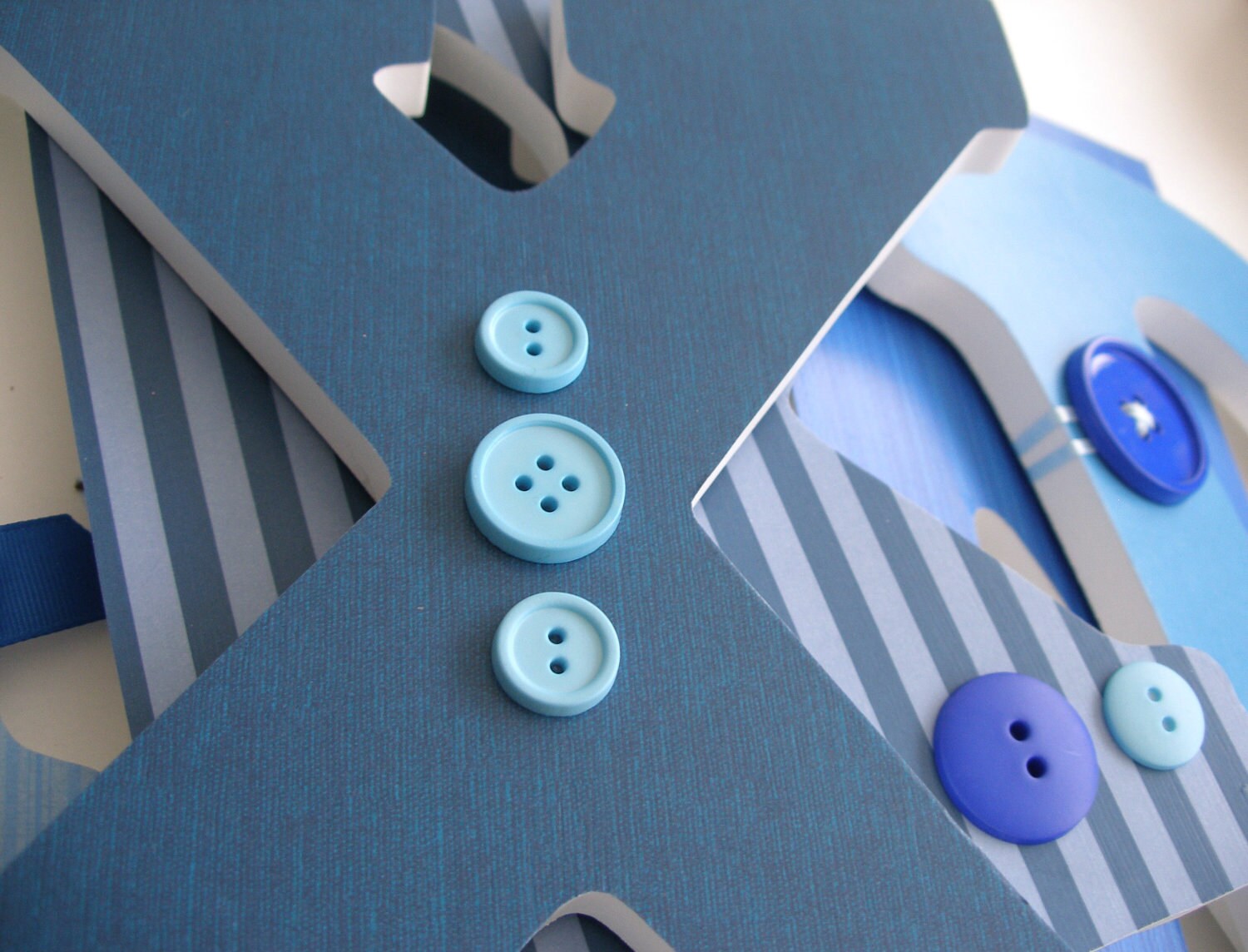 Custom Wooden Letters Blue Theme Personalized Nursery Name | Etsy