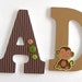 Monkey Custom Wooden Letters, Personalized Nursery Name Décor, Boy ...