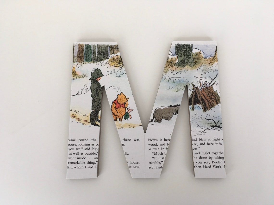 Winnie the Pooh Custom Letters Children's Used Book | Etsy