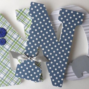 Elephant Custom Wooden Letters, Personalized Nursery Name Décor, Unisex ...