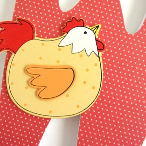 Custom Decorated Wooden Letters CHICKEN & ROOSTER Theme | Etsy