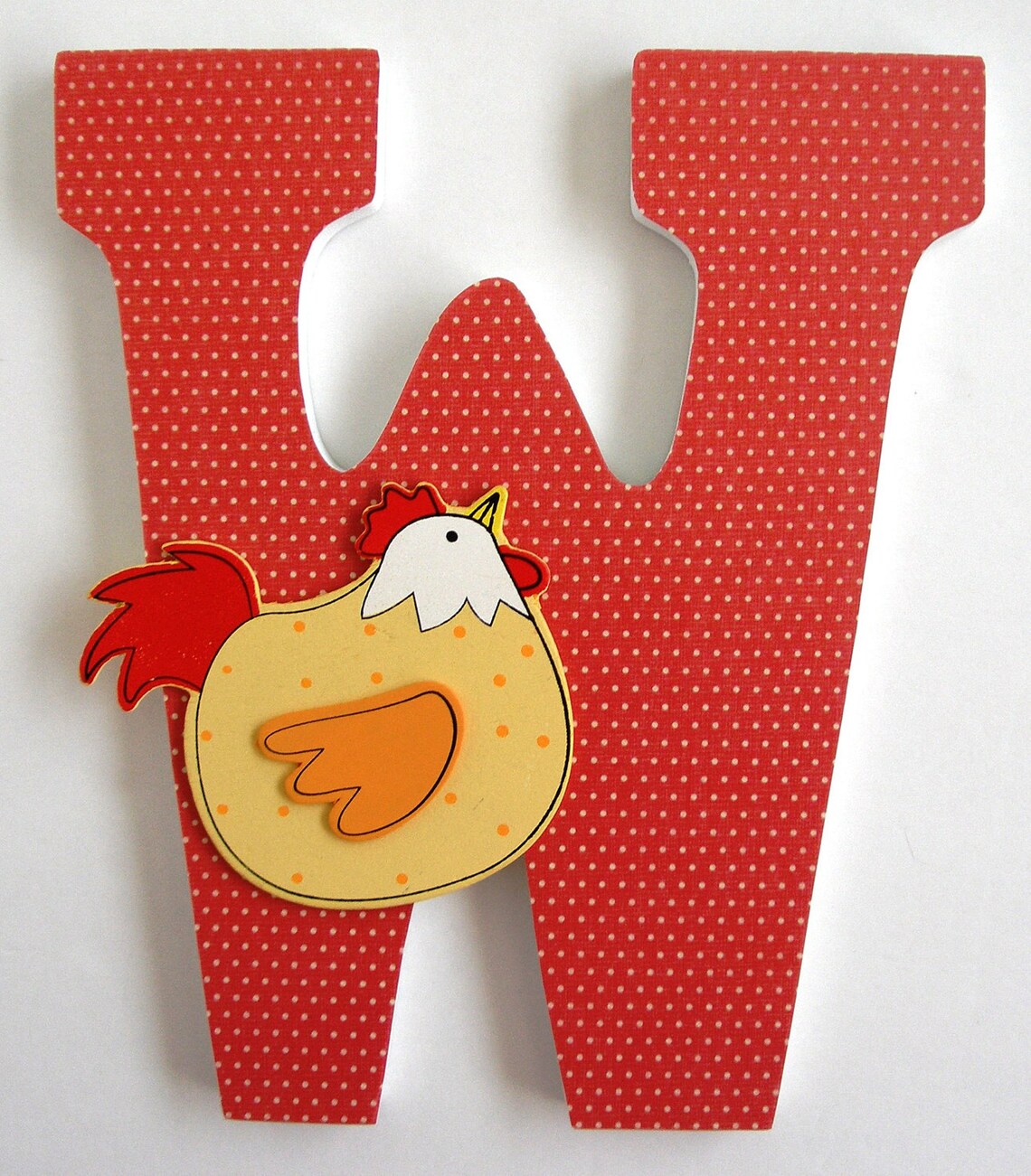 Custom Decorated Wooden Letters CHICKEN & ROOSTER Theme | Etsy