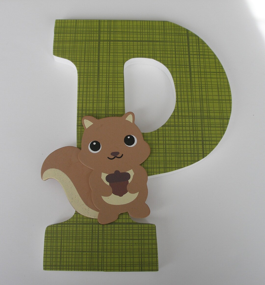 Squirrel Custom Decorated Wooden Letters, Nursery Name Décor, Unisex ...