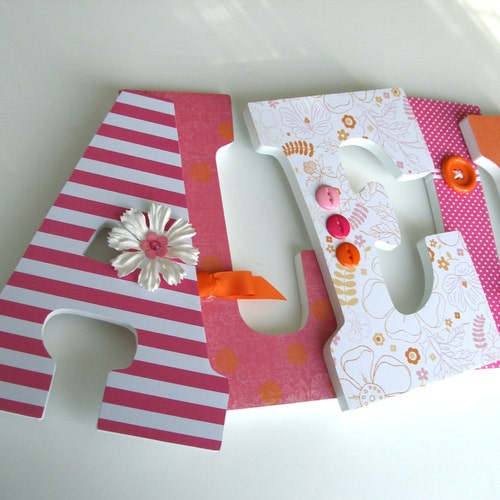Custom Nursery Letters Baby Girl Nursery Decor Personalized - Etsy
