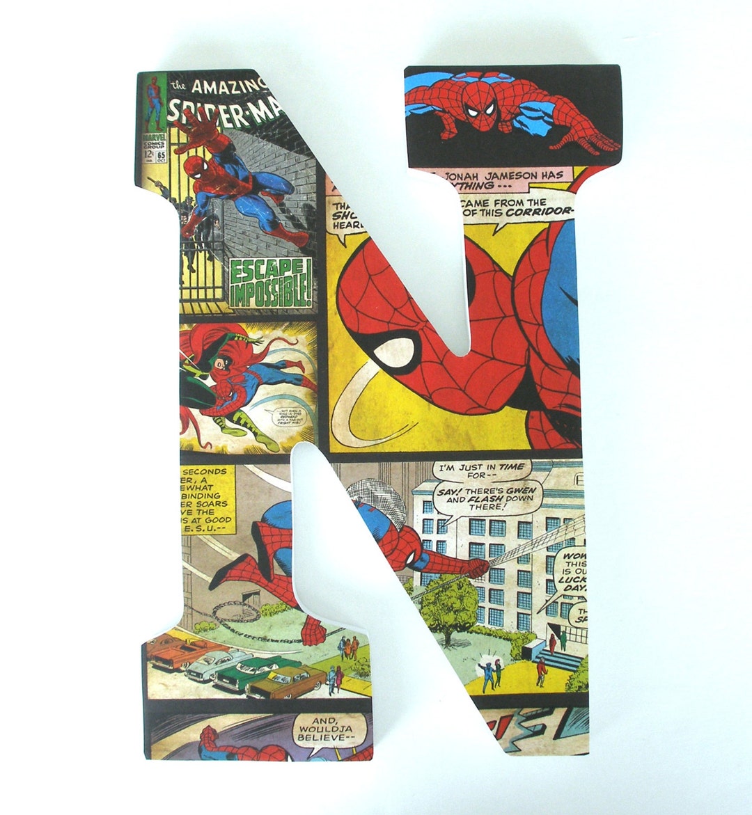 Spiderman Wooden Letters for Bedroom, Baby Boy Nursery Decor, Superhero ...