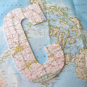 Map Custom Wooden Letters, Nursery Name Décor, Travel Nursery, Unisex ...