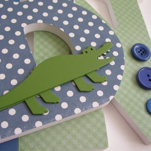 Alligator Custom Wooden Letters, Personalized Nursery Name Décor, Boy ...