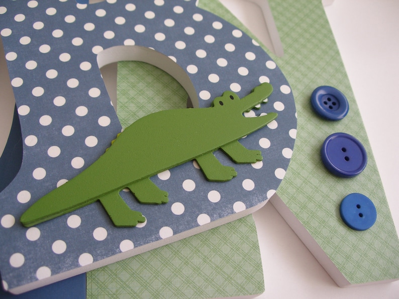 Alligator Custom Wooden Letters Personalized Nursery Name - Etsy
