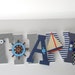 Custom Decorated Wooden Letters Navy Blue Letters Nursery - Etsy