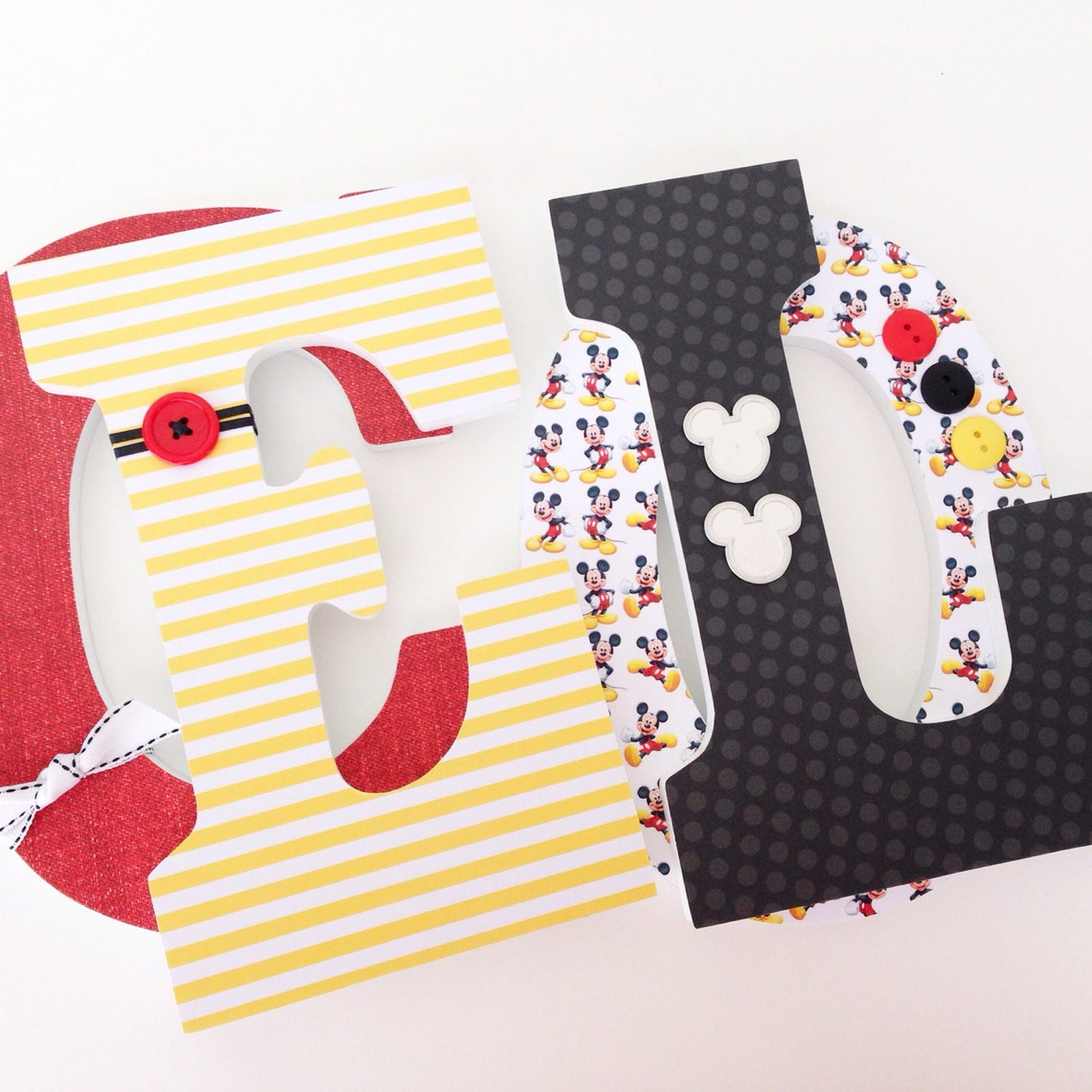 Mickey Mouse Disney Custom Decorated Wooden Letters, Nursery Name Décor ...
