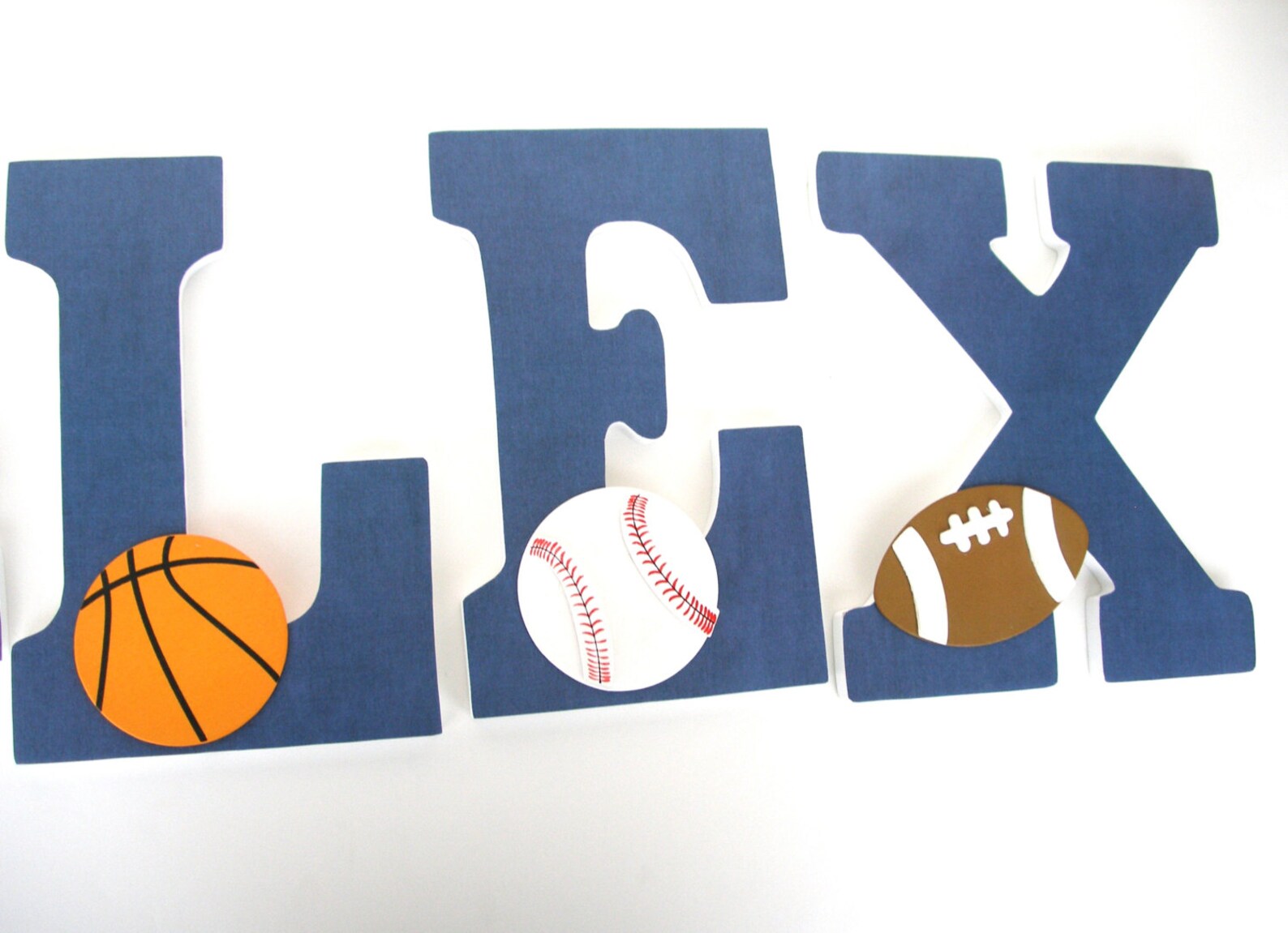 Custom Decorated Wooden Letters Navy Blue Letters Nursery - Etsy