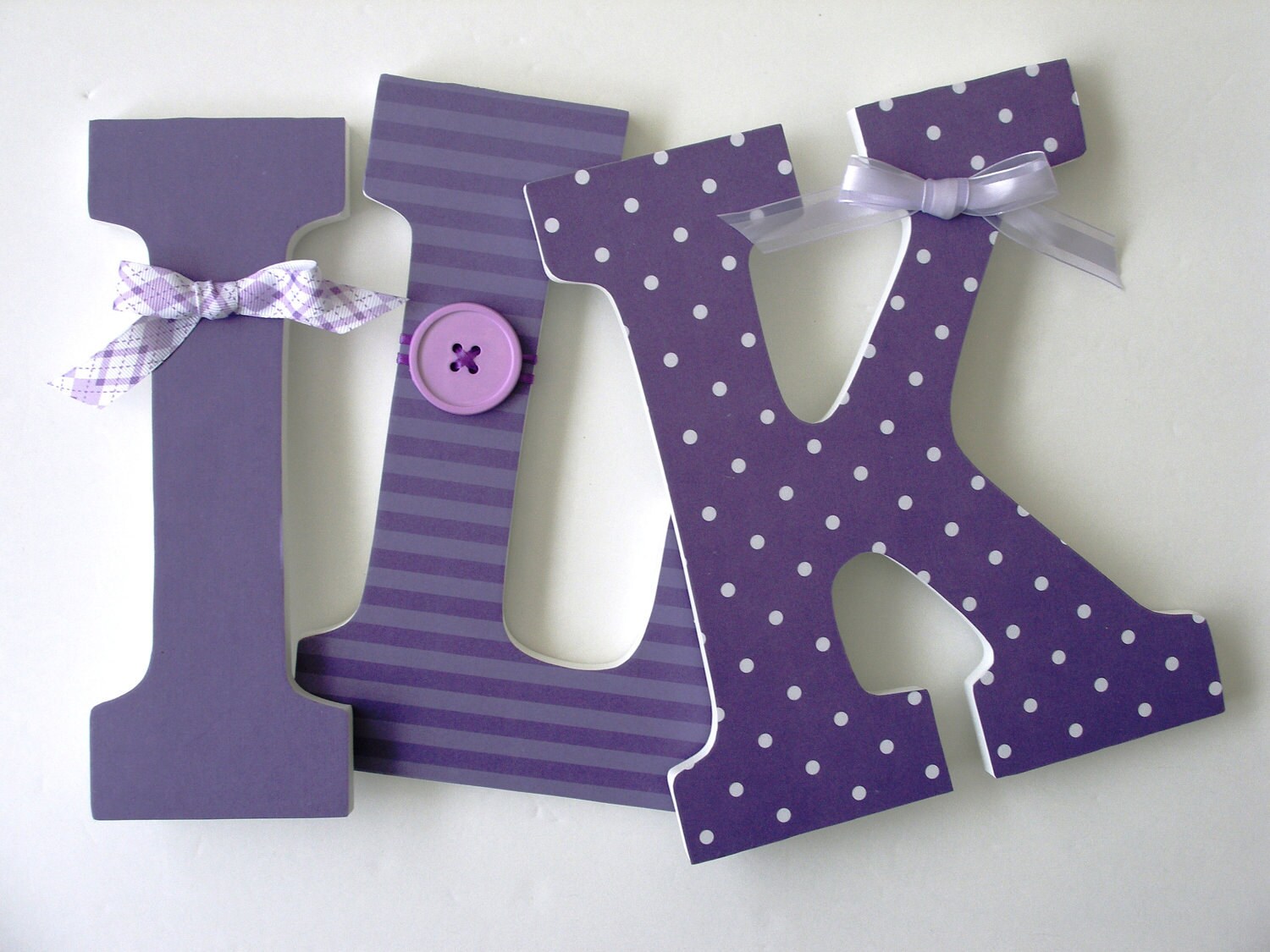 Baby Nursery Wall Letters Purple Princess Theme Custom Wood | Etsy